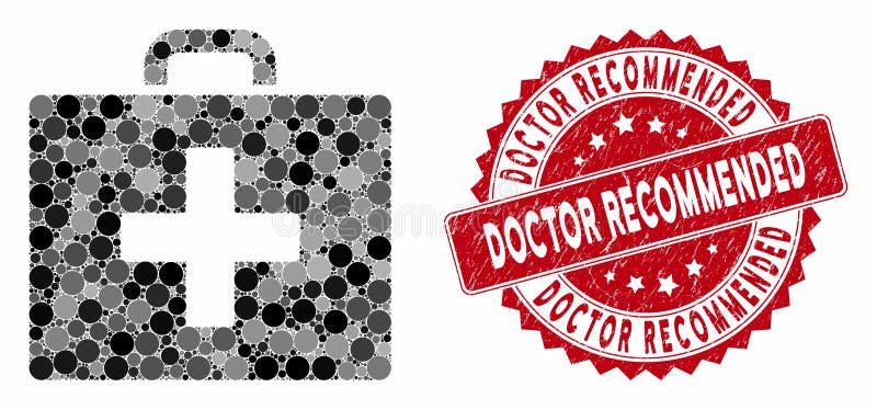 Doctor Recommended Logo Circles Stock Illustration - Illustration of ...