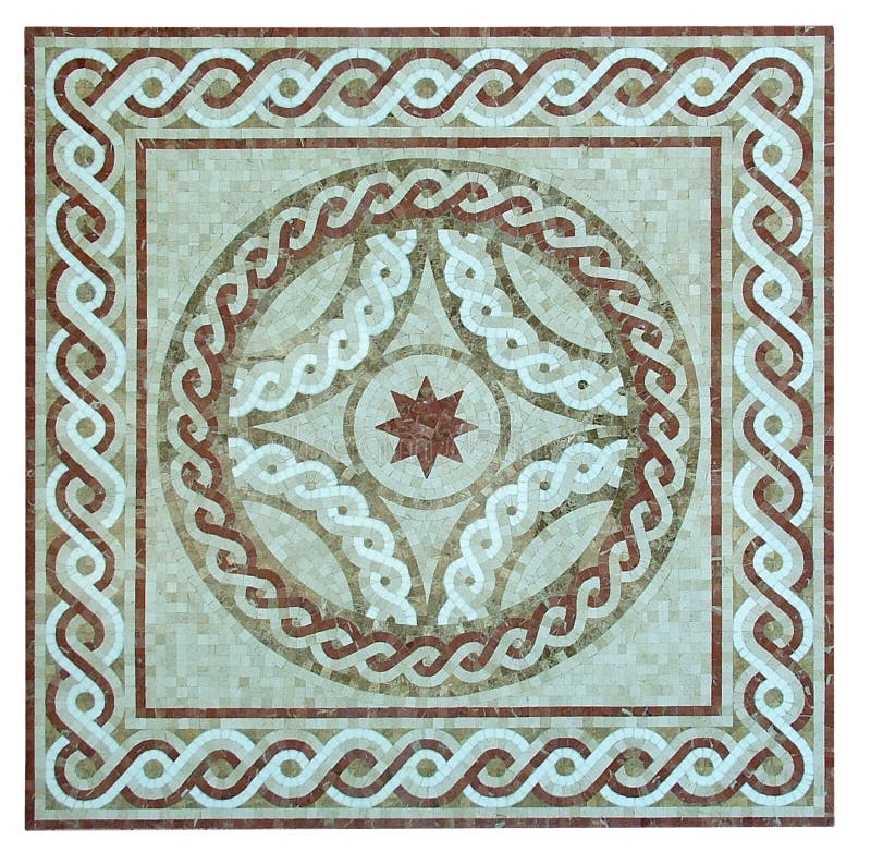 Marble Mosaic Mosaic Square Pattern Stone Craft Stock Image - Image of ...