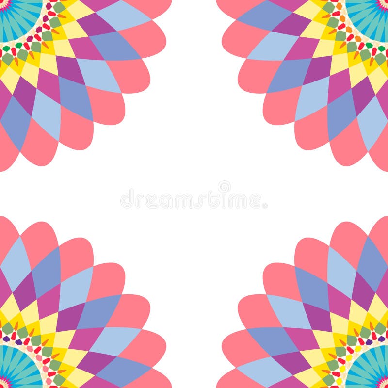 Mosaic flower design stock vector. Illustration of template - 39416918