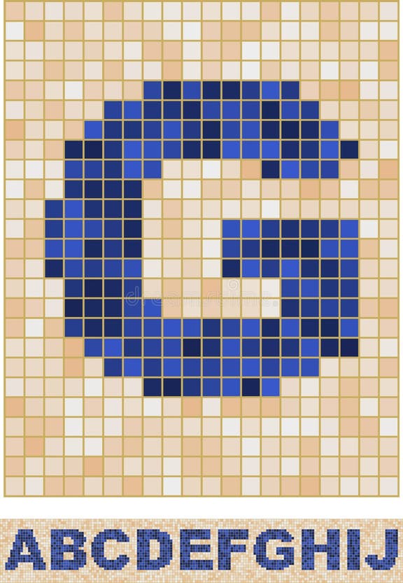 Mosaic Font Stock Illustrations – 56,634 Mosaic Font Stock ...
