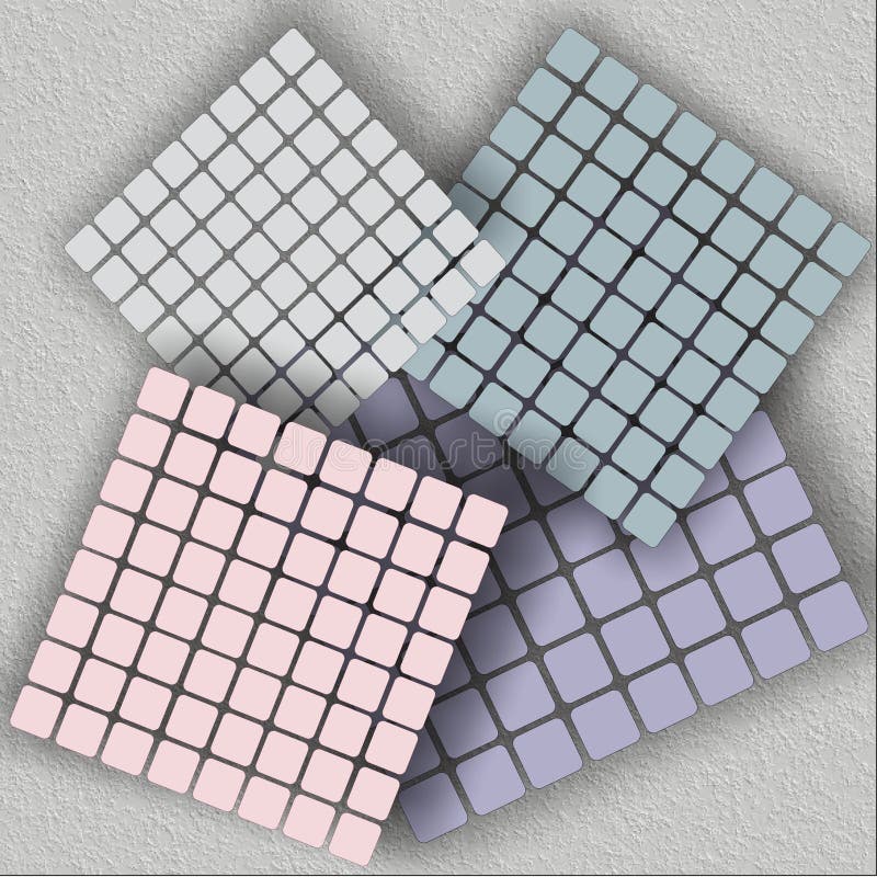 Mosaic with four squares stock illustration. Illustration of four ...