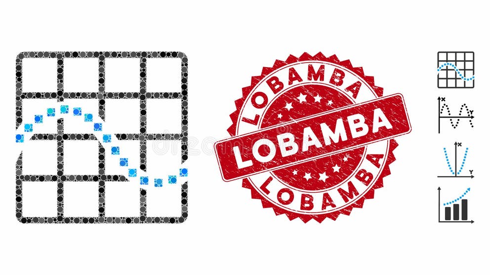 Mosaic Function Chart Icon with Scratched Lobamba Seal Stock ...