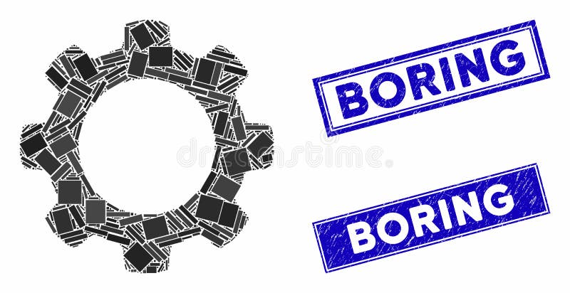 Grunge BORING Rectangle Stamp Stock Vector - Illustration of mark ...