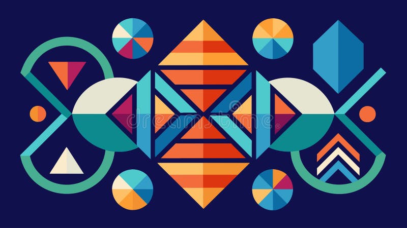 A Mosaic of Geometric Shapes with Each Shape Representing a Specific Gene or Trait.. Vector ...