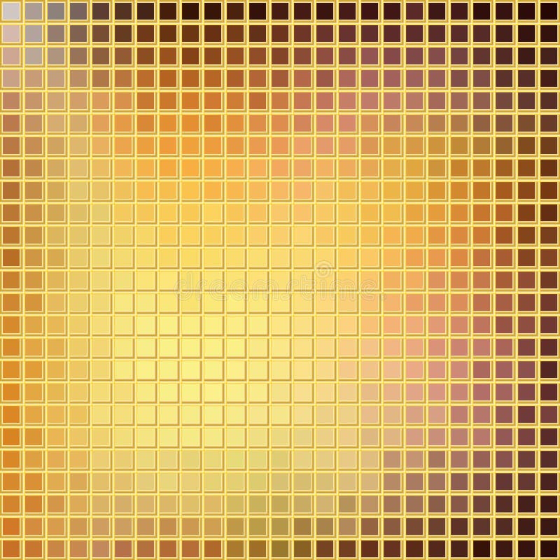 Mosaic with gold grid stock illustration. Illustration of dark - 52153458