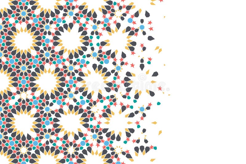 Mosaic Gradient Design in Authentic Arabian Style. Stock Vector ...