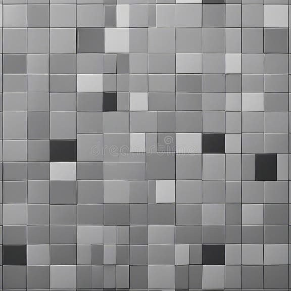 Mosaic _A Grey Tile Pattern with a Square Shape and a Black and White ...