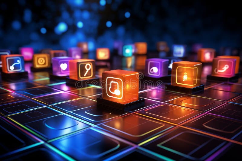 A Mosaic of Icons that Form a Vibrant Work of Art that Represents the ...