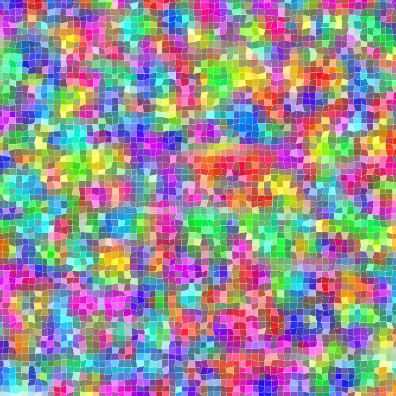 Mosaic of Irregular Small Squares in Different Bright Colors Stock ...