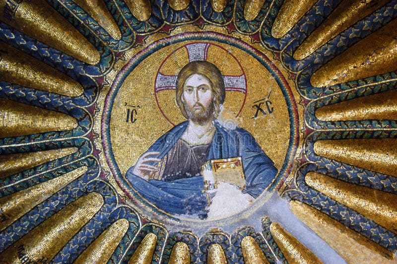 Mosaic Jesus Christ Figure, Portrait Stock Photo - Image of handmade ...