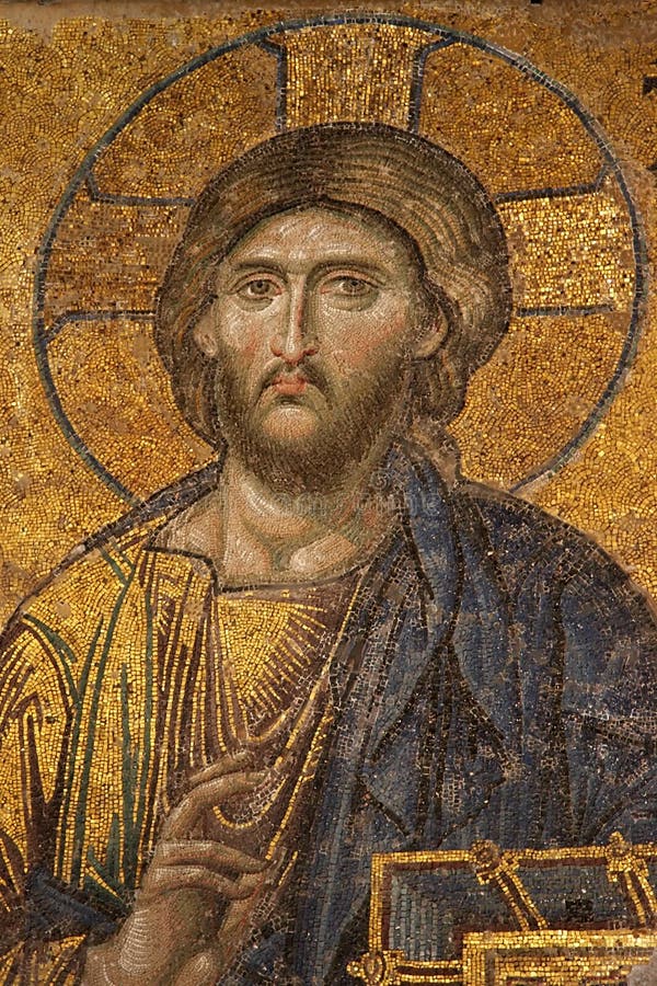Mosaic of Jesus Christ at Hagia Sofia, Istanbul, Turkey Editorial Image ...
