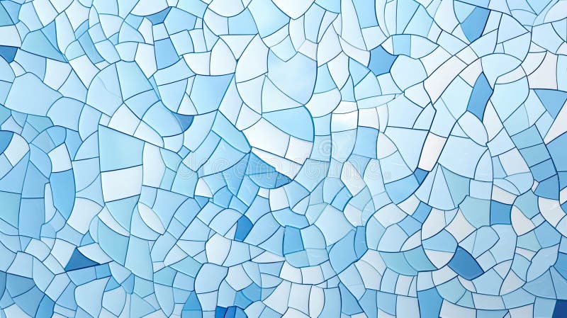 Mosaic Light Blue Shapes Background Stock Illustration - Illustration ...