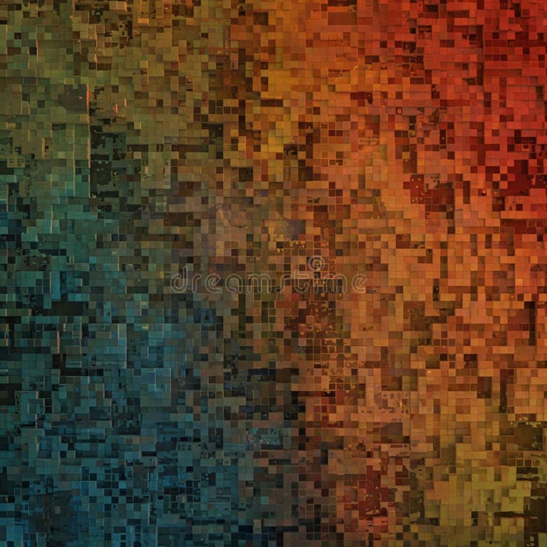 A Mosaic-like Pattern Composed of Numerous Small, Square Tiles in a ...