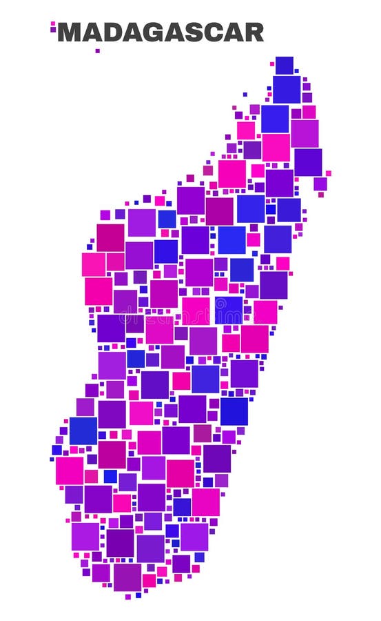 Madagascar Island Map Population Demographics and Textured Stamp Stock ...
