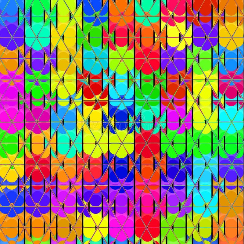 Mosaic from Many Triangle Shaped Tiles in Many Colours Stock ...