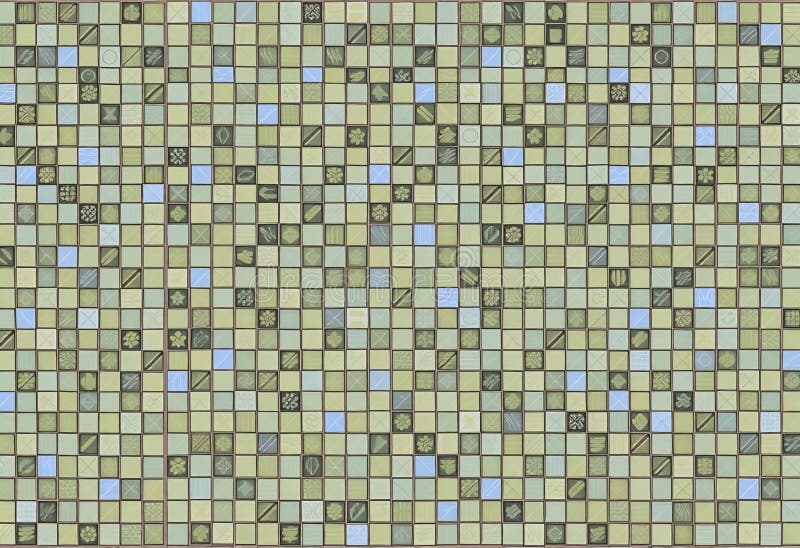 Mosaic Map a Map Composed of Small Interlocking Tiles Creating a Stock ...