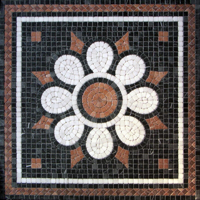 Marble Mosaic Mosaic Square Pattern Stone Craft Stock Image - Image of ...