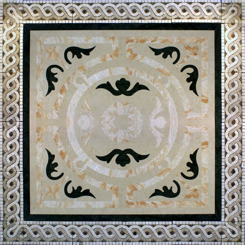 Marble Mosaic Mosaic Square Pattern Stone Craft Stock Image - Image of ...