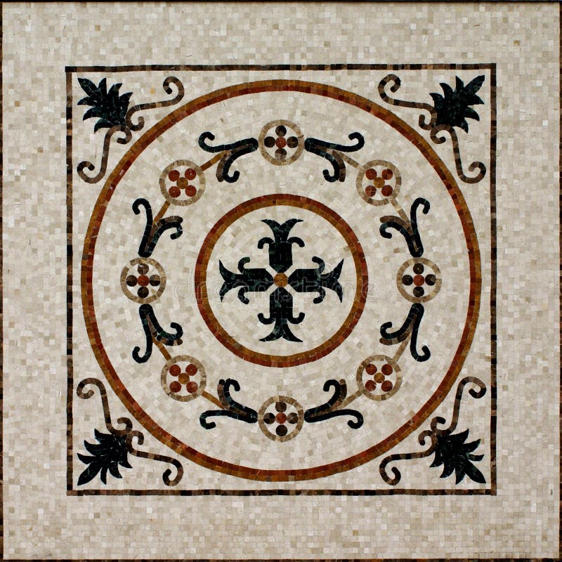 Marble Mosaic Mosaic Square Pattern Stone Craft Stock Photo - Image of ...