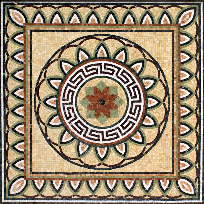 Marble Mosaic Mosaic Square Pattern Stone Craft Stock Photo - Image of ...