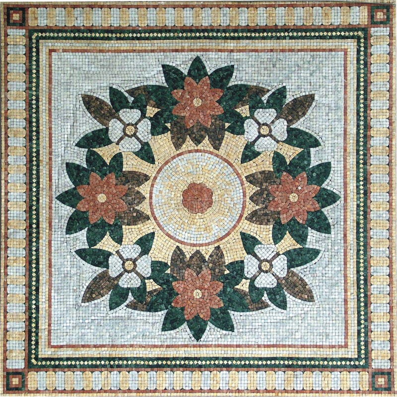 Marble Mosaic Mosaic Square Pattern Stone Craft Stock Photo - Image of ...