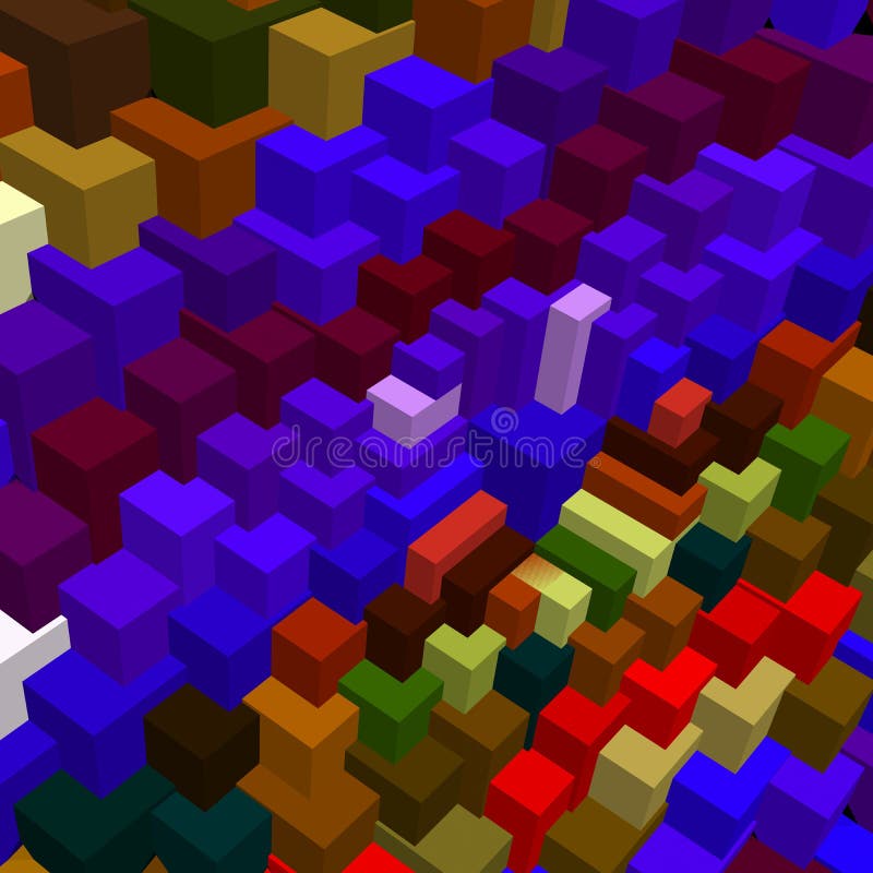 Mosaic with Multi-colored Geometric Shapes Located Randomly. Stock ...