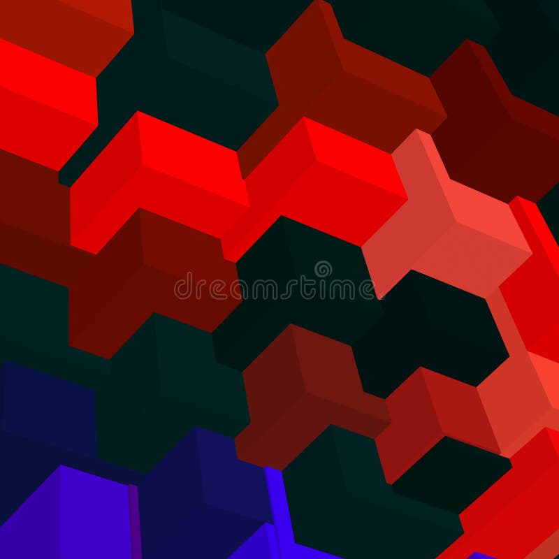 Mosaic with Multi-colored Geometric Shapes Located Randomly. Stock ...