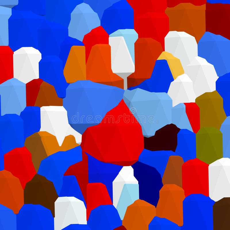 Mosaic with Multi-colored Geometric Shapes Located Randomly. Stock ...