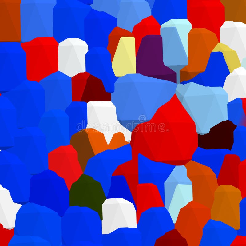 Mosaic with Multi-colored Geometric Shapes Located Randomly. Stock ...