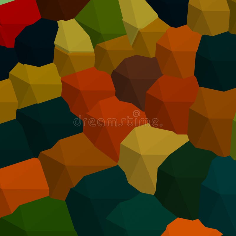 Mosaic with Multi-colored Geometric Shapes Located Randomly. Stock ...