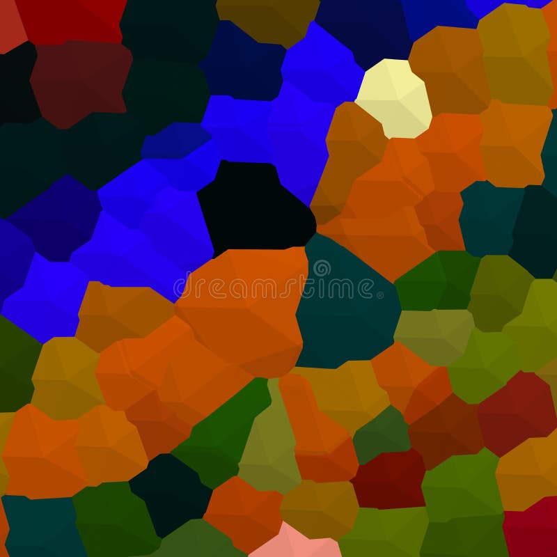 Mosaic with Multi-colored Geometric Shapes Located Randomly. Stock ...