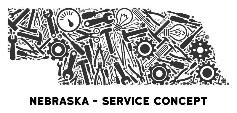 Tools Nebraska State Map Stock Illustrations – 11 Tools Nebraska State ...