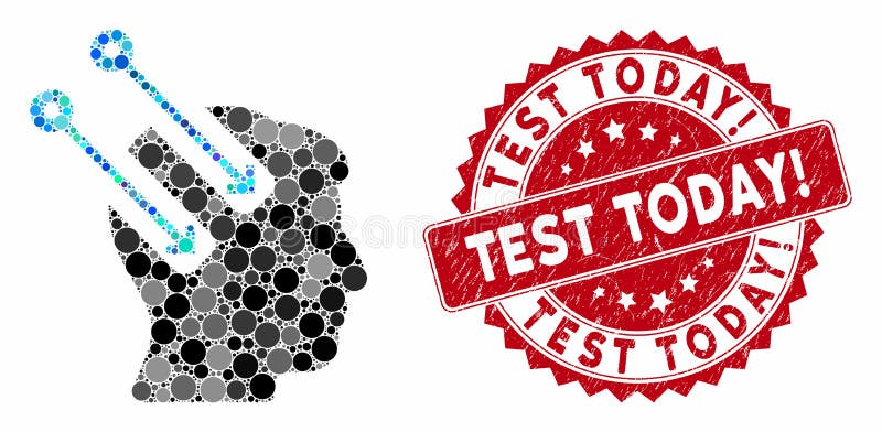 Test Today rubber stamp stock vector. Illustration of test - 97473968