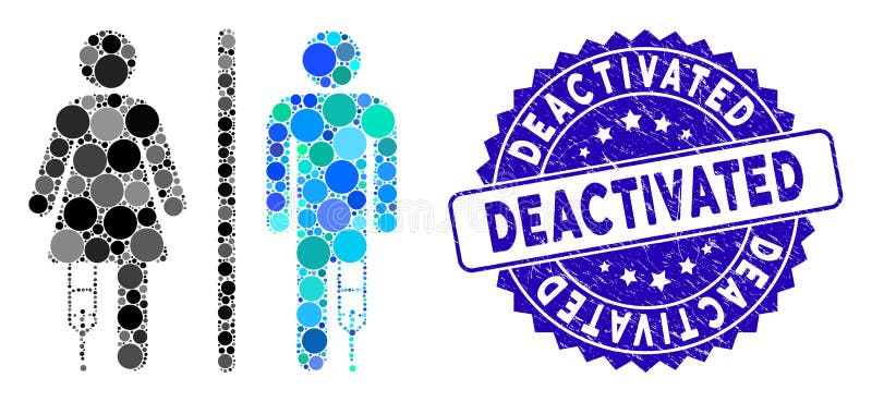 Deactivated Grunge Rubber Stamp Stock Vector - Illustration of header ...