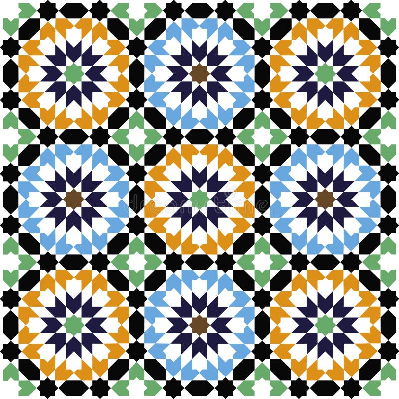 Arabesque Mosaic Pattern stock photo. Image of circular - 31045358