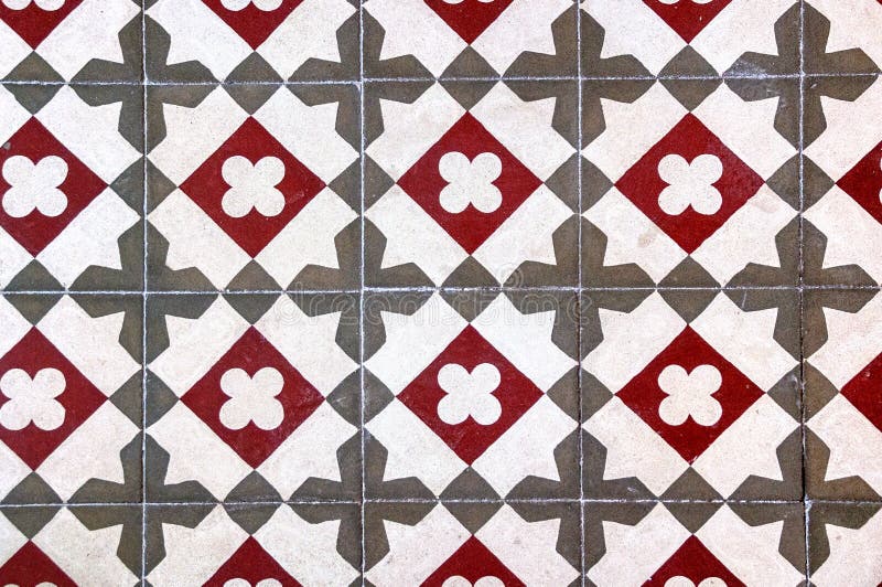 Mosaic Pattern. Arabesque Texture on Floor Tiles in Spain Stock Image ...
