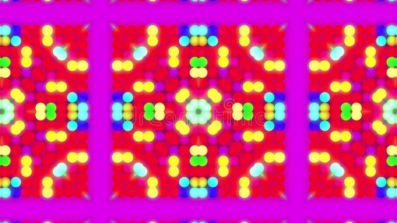 The Mosaic Pattern is Blue and Pink with Bright Yellow Elements ...