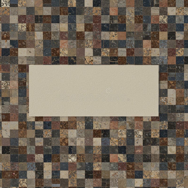 A Mosaic Pattern Composed of Variously Colored Small Square Tiles in ...