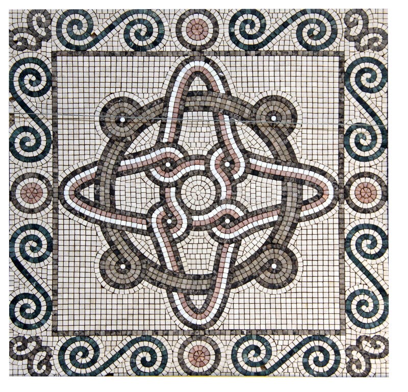 Mosaic Pattern Mosaic Square Pattern Stone Process Stock Photo - Image ...