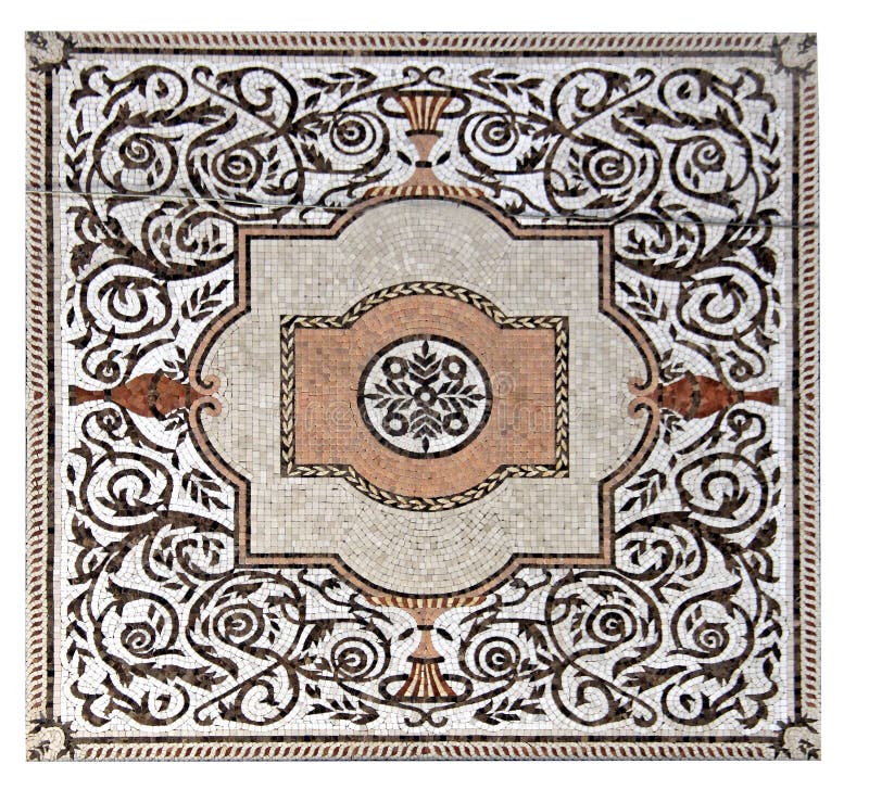 Mosaic Pattern Mosaic Square Pattern Stone Process Stock Image - Image ...