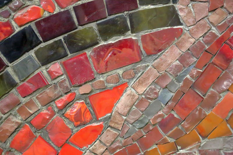 Wall from Bright Tile Mosaic Stock Image - Image of interior, element ...