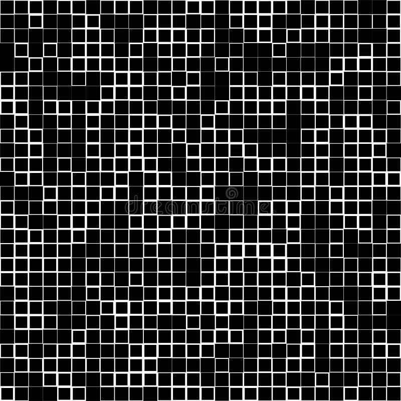 Mosaic Pattern with Random Squares - Black and White Geometric T Stock ...
