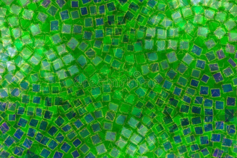 Mosaic Patterns Green Tiles Stock Illustration - Illustration of ...