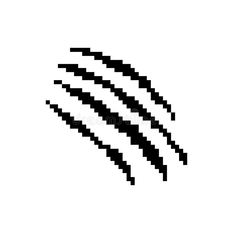 Mosaic Pixel Art Scratch Mark Icon Showing Retro Style with Distinct ...