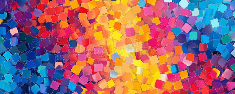 A Mosaic Pixel Background with a Combination of Bright Primary Colors ...