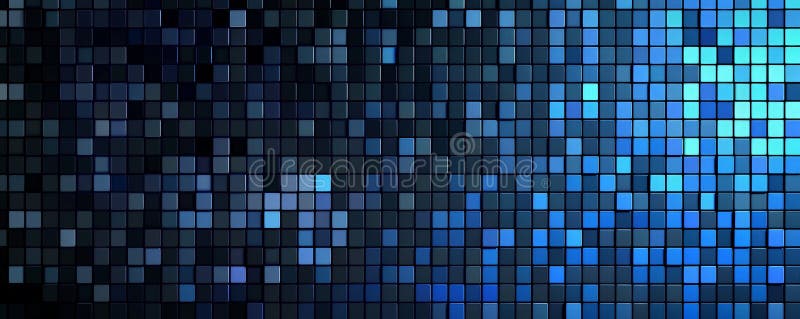 A Mosaic Pixel Background with a Gradient from Black To Blue. the ...