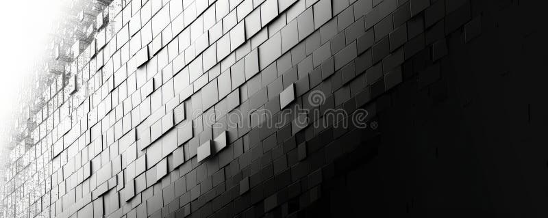 A Mosaic Pixel Background with a Gradient from Black To White. the High ...