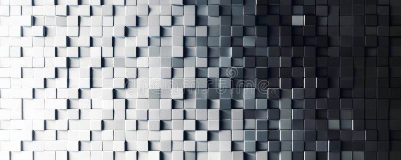 A Mosaic Pixel Background with a Gradient from Black To White. the ...
