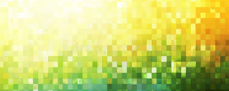 A Mosaic Pixel Background with a Gradient from Green To Yellow. the ...
