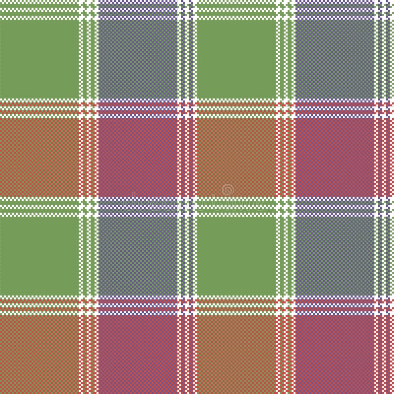Mosaic Pixel Check Plaid Seamless Pattern Stock Vector - Illustration ...